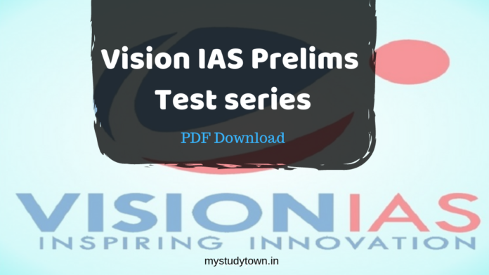 Vision IAS Prelims 2020 Test series 15 With Solution PDF Free Download