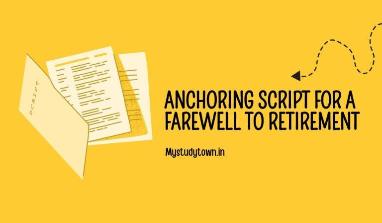 Anchoring Script for a Farewell to Retirement - My Study Town
