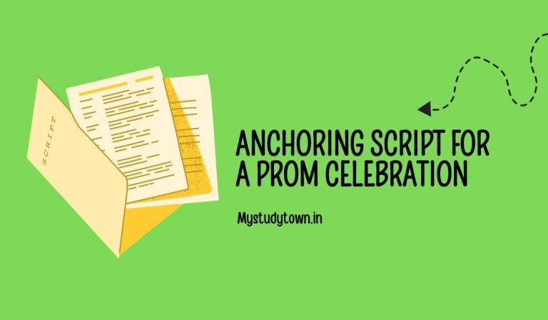 Anchoring Script for a Prom Celebration - My Study Town